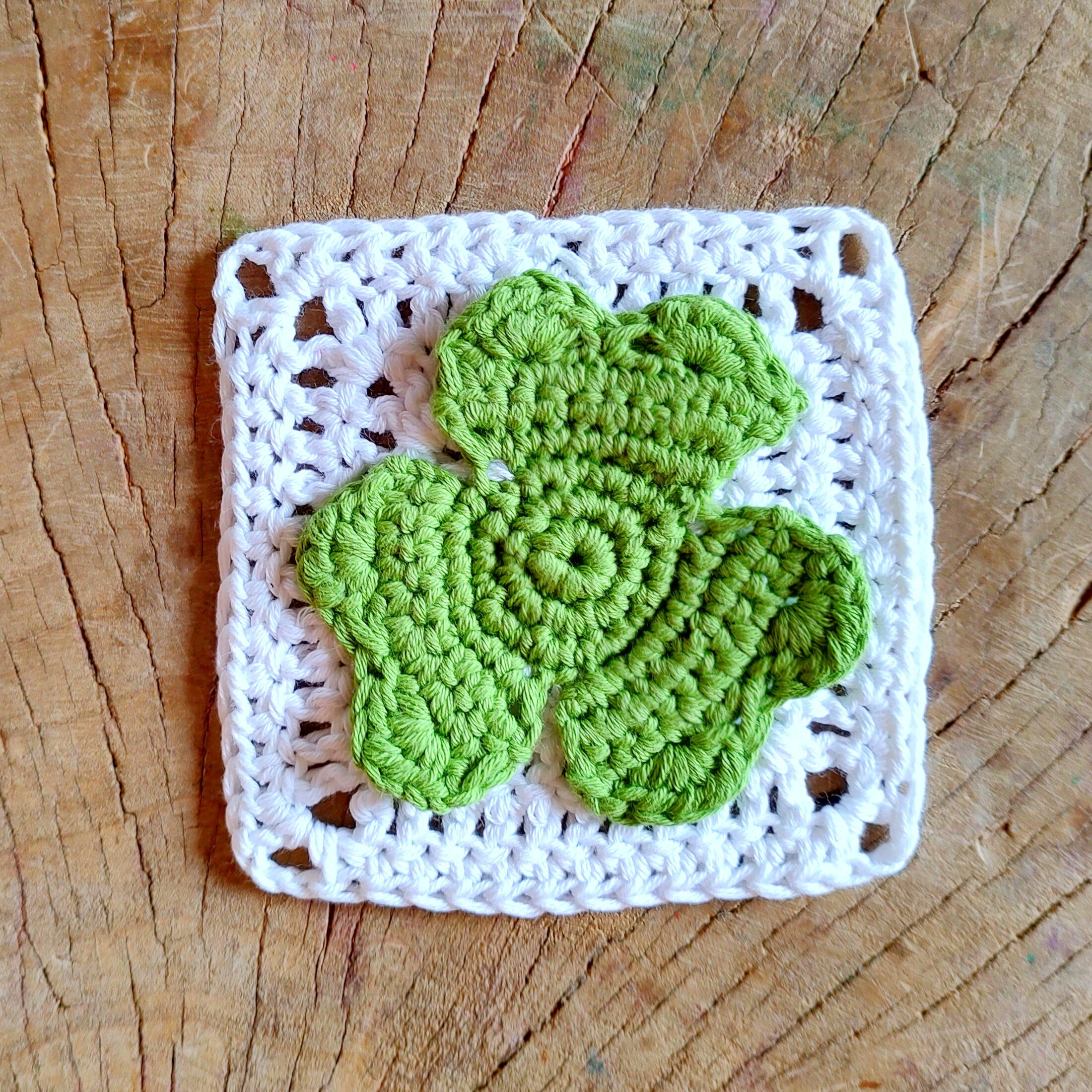 Shamrock Granny Square | AllFreeCrochet.com