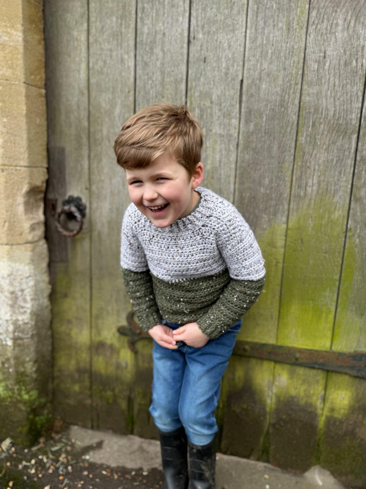 Easy Tweedy Child Sweater | FaveCrafts.com