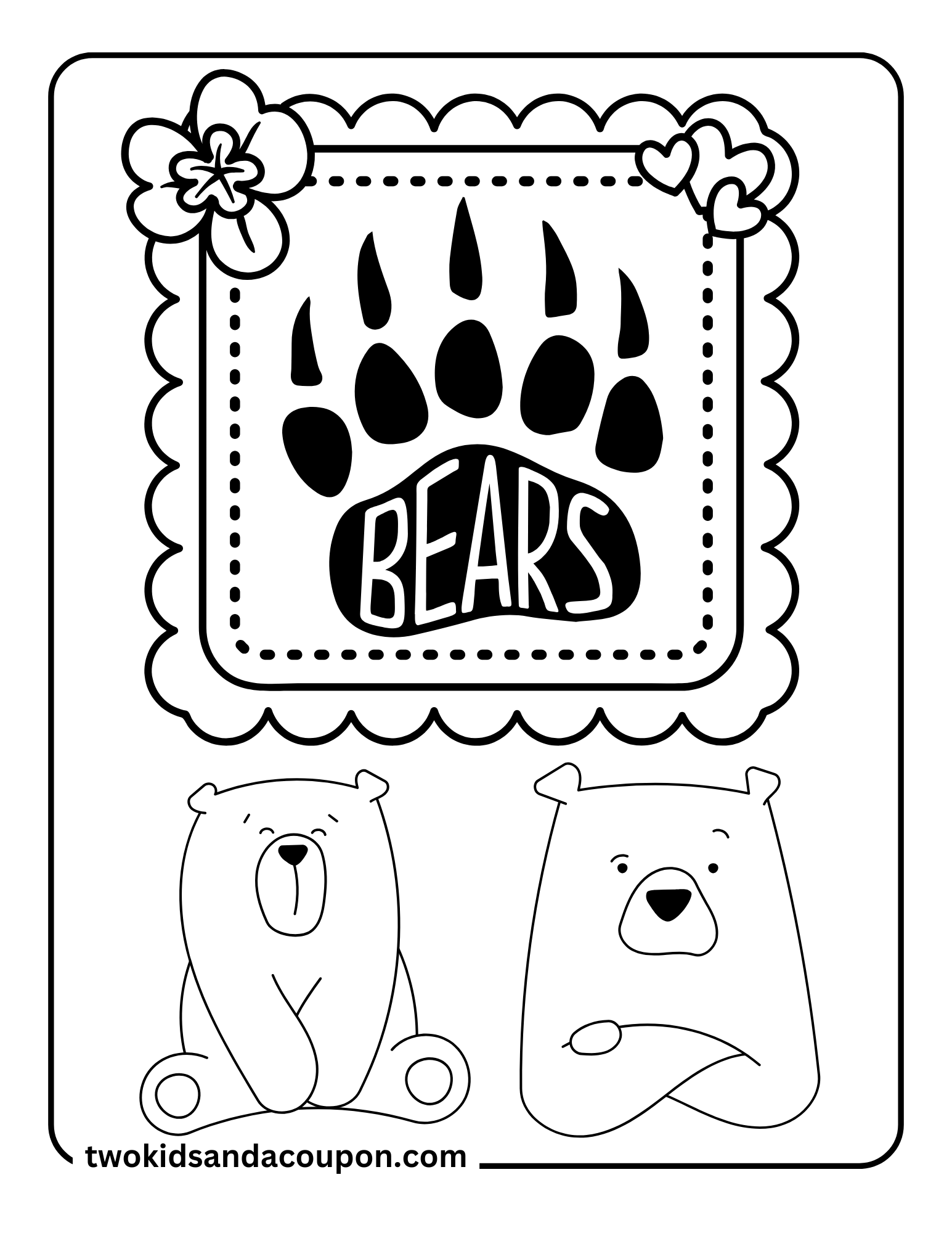 8 Free Printable Bear Coloring Pages | AllFreePaperCrafts.com