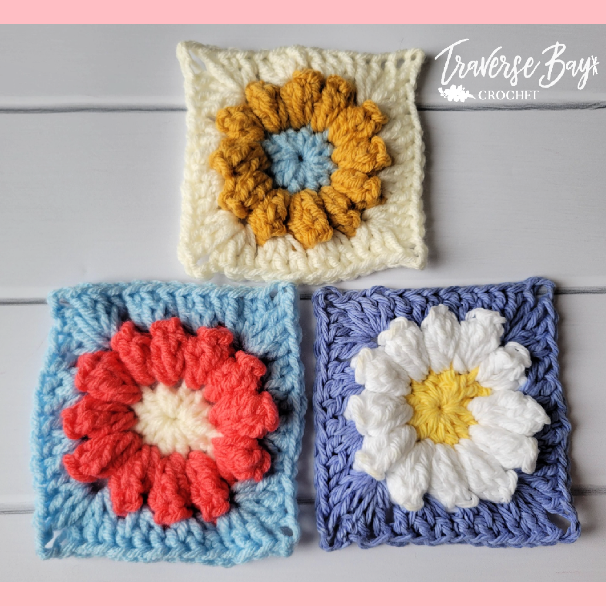Popcorn Flower Granny Square | FaveCrafts.com