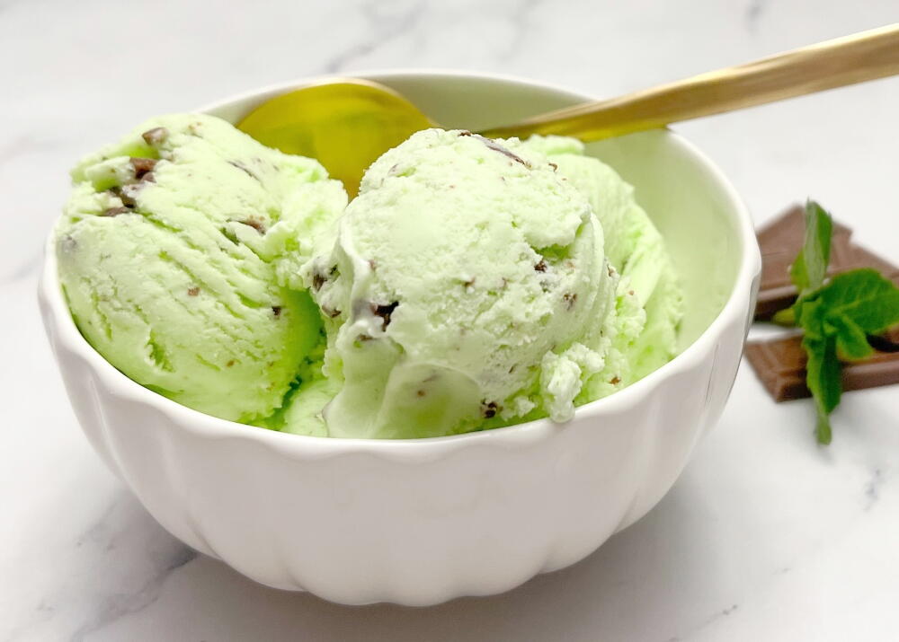 Homemade Mint Chocolate Chip Ice Cream | RecipeLion.com