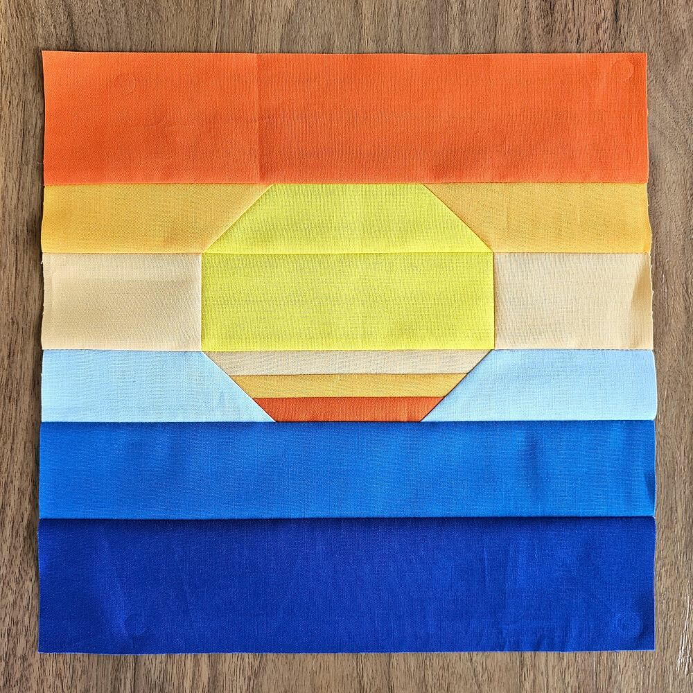 Ocean Sunset Quilt Block | FaveQuilts.com
