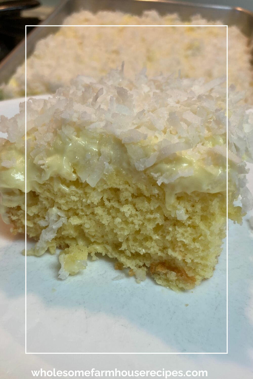 Moist Coconut Cake With Creamy Frosting | AllFreeCasseroleRecipes.com