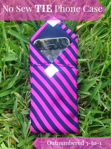 Diy: No Sew Upcycled Tie Phone Case | DIYIdeaCenter.com