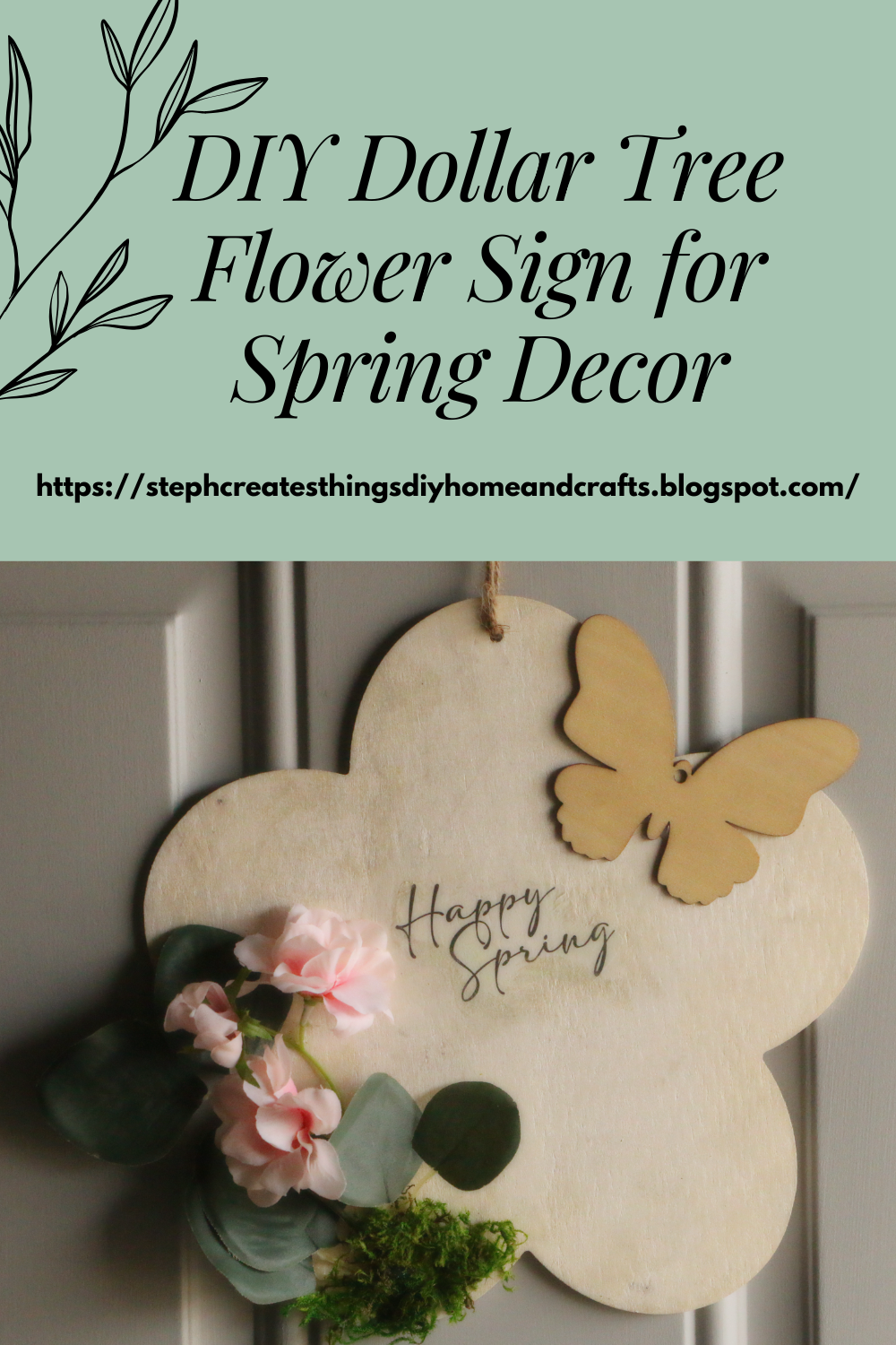 Diy Dollar Tree Flower Sign For Spring Decor | FaveCrafts.com