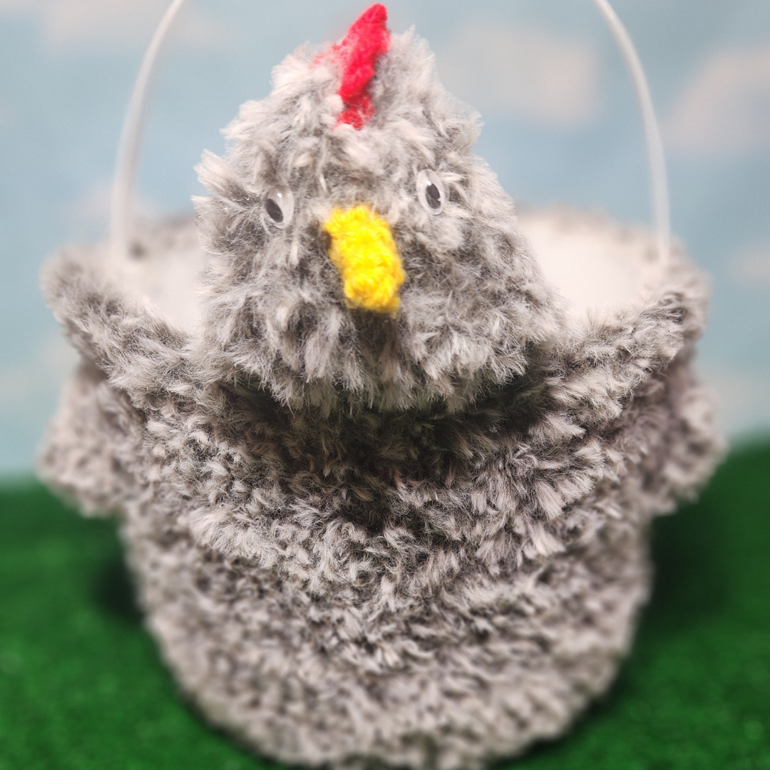 Chicken Easter Basket | AllFreeCrochet.com