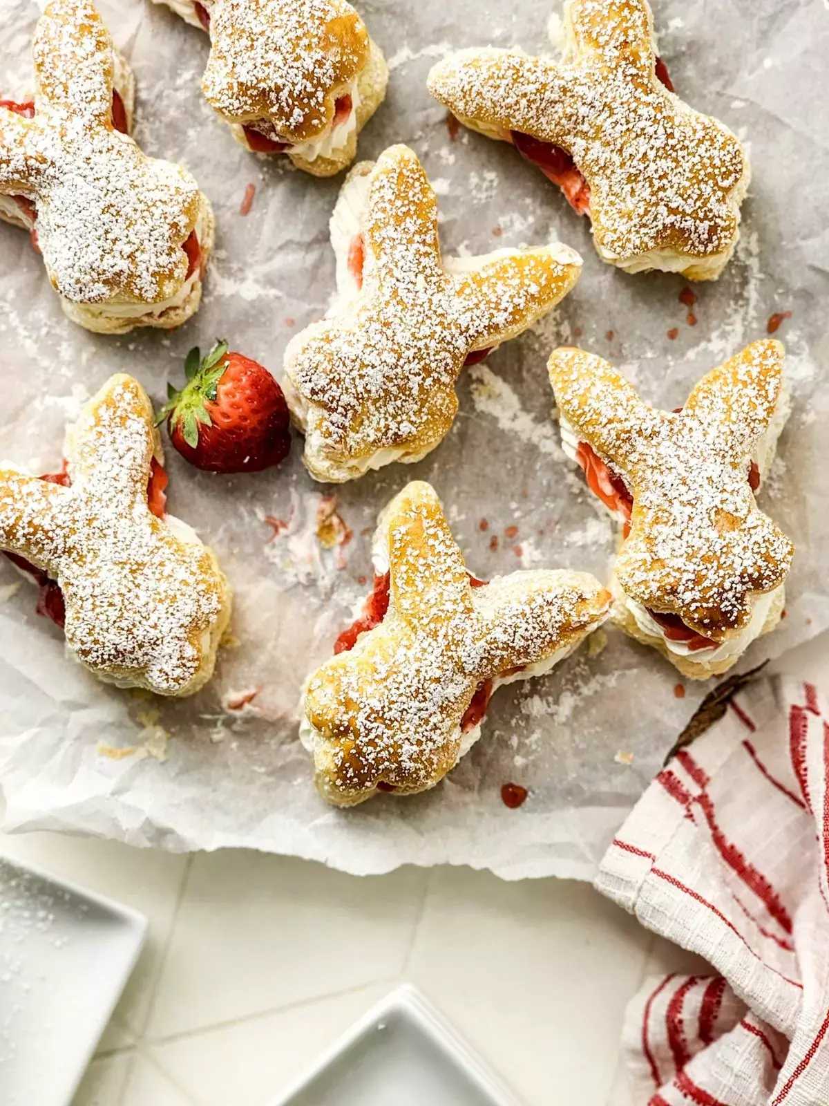 Easter Bunny Puff Pastry | TheBestDessertRecipes.com