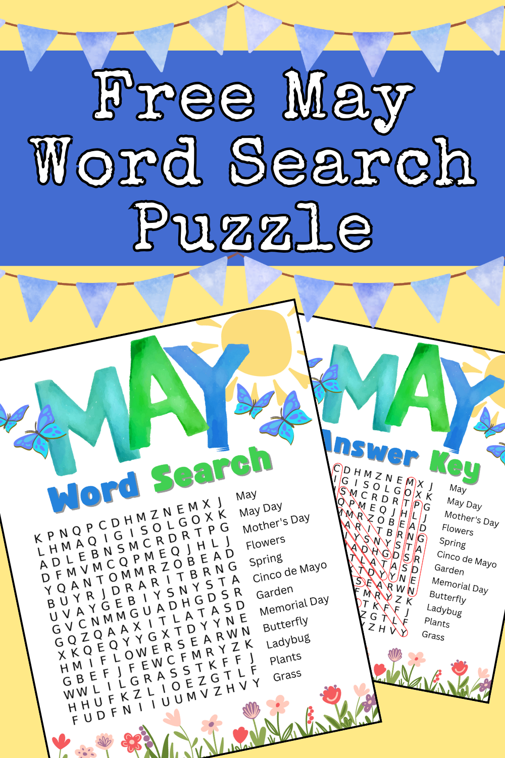 Free Printable May Word Search Puzzle | AllFreeKidsCrafts.com