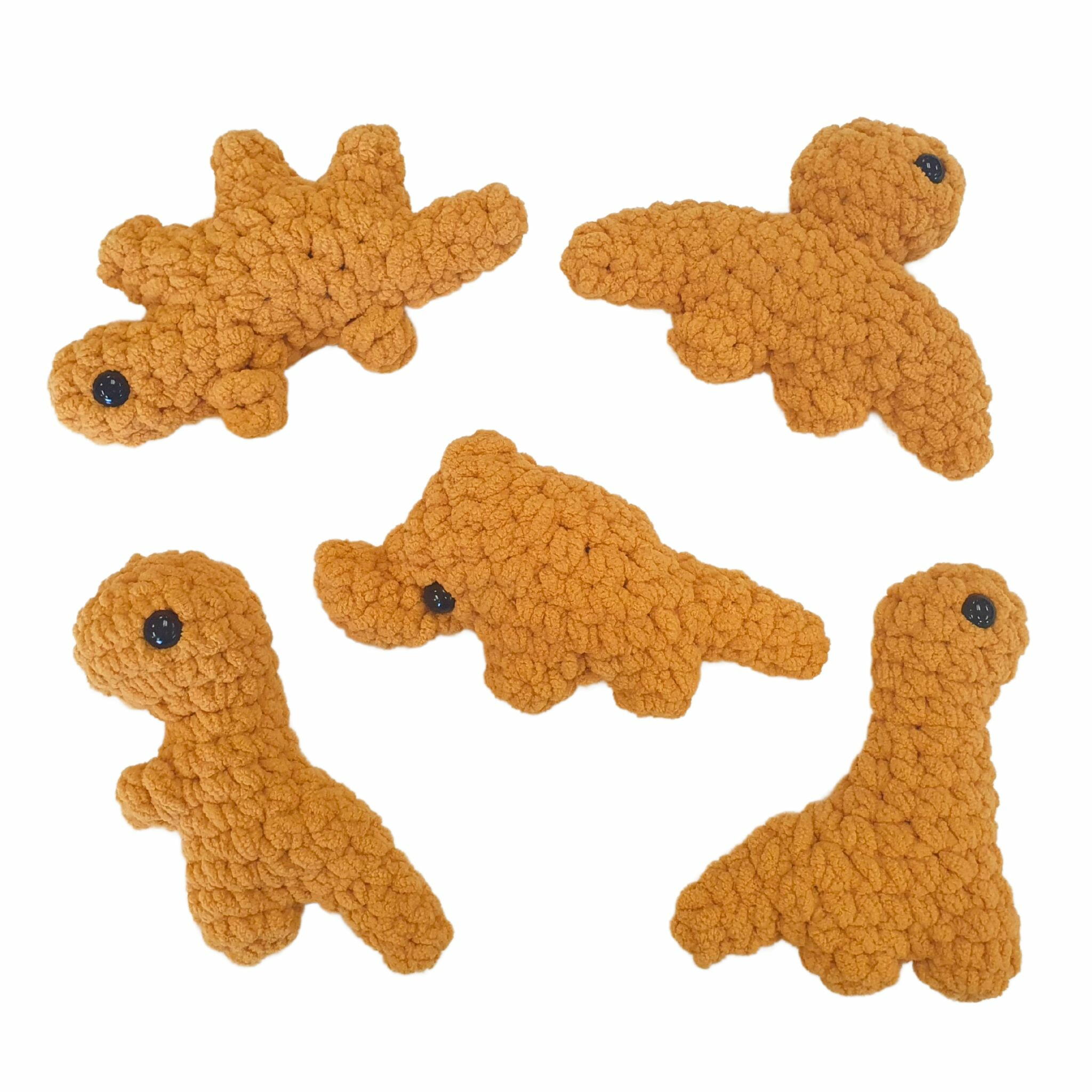 Dino Chicken Nugget Crochet Pattern | AllFreeCrochet.com