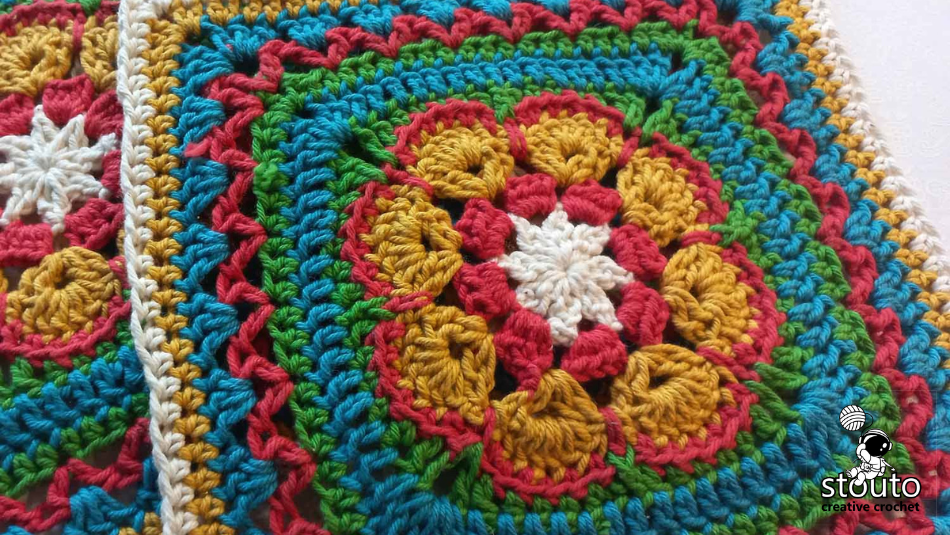Flower 9-inch Square Crochet Pattern | AllFreeCrochet.com