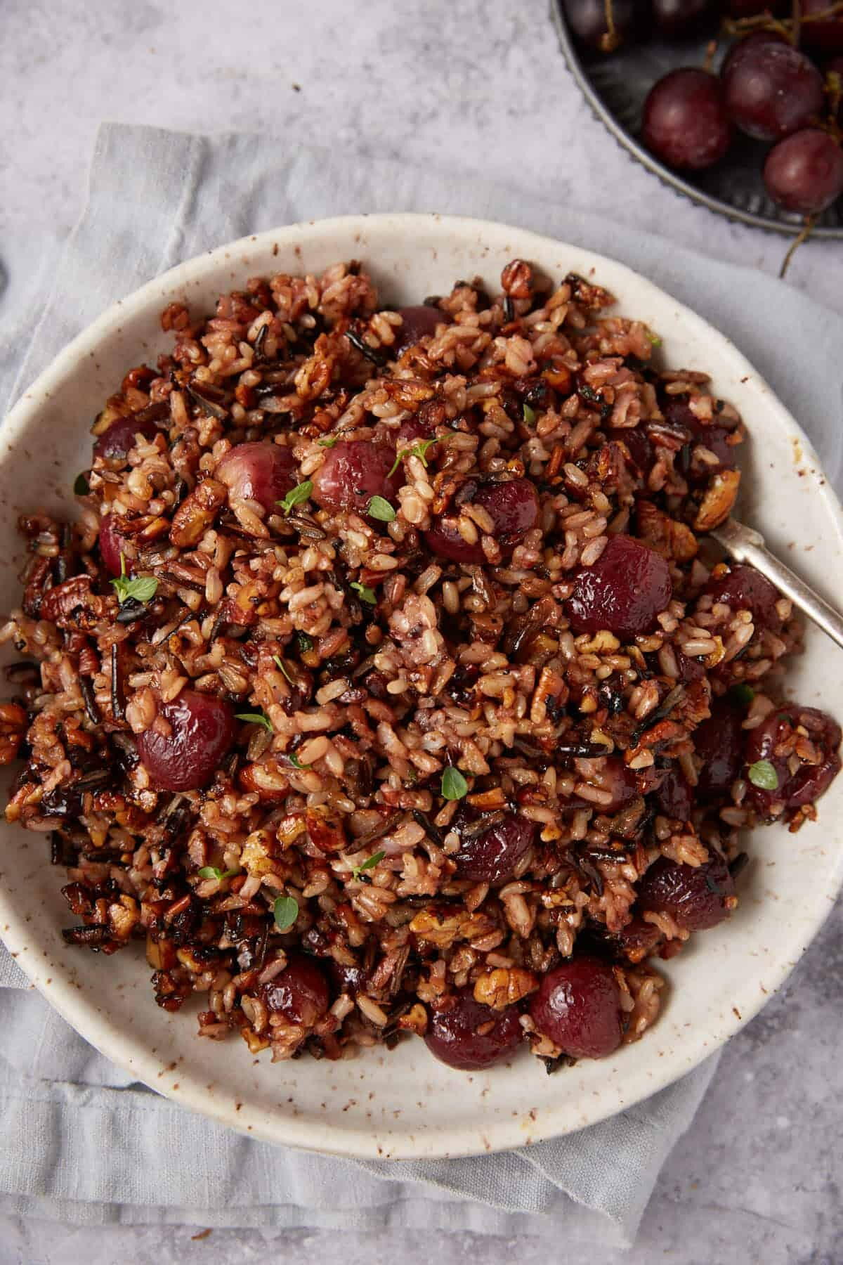 Wild Rice With Roasted Grapes | RecipeLion.com