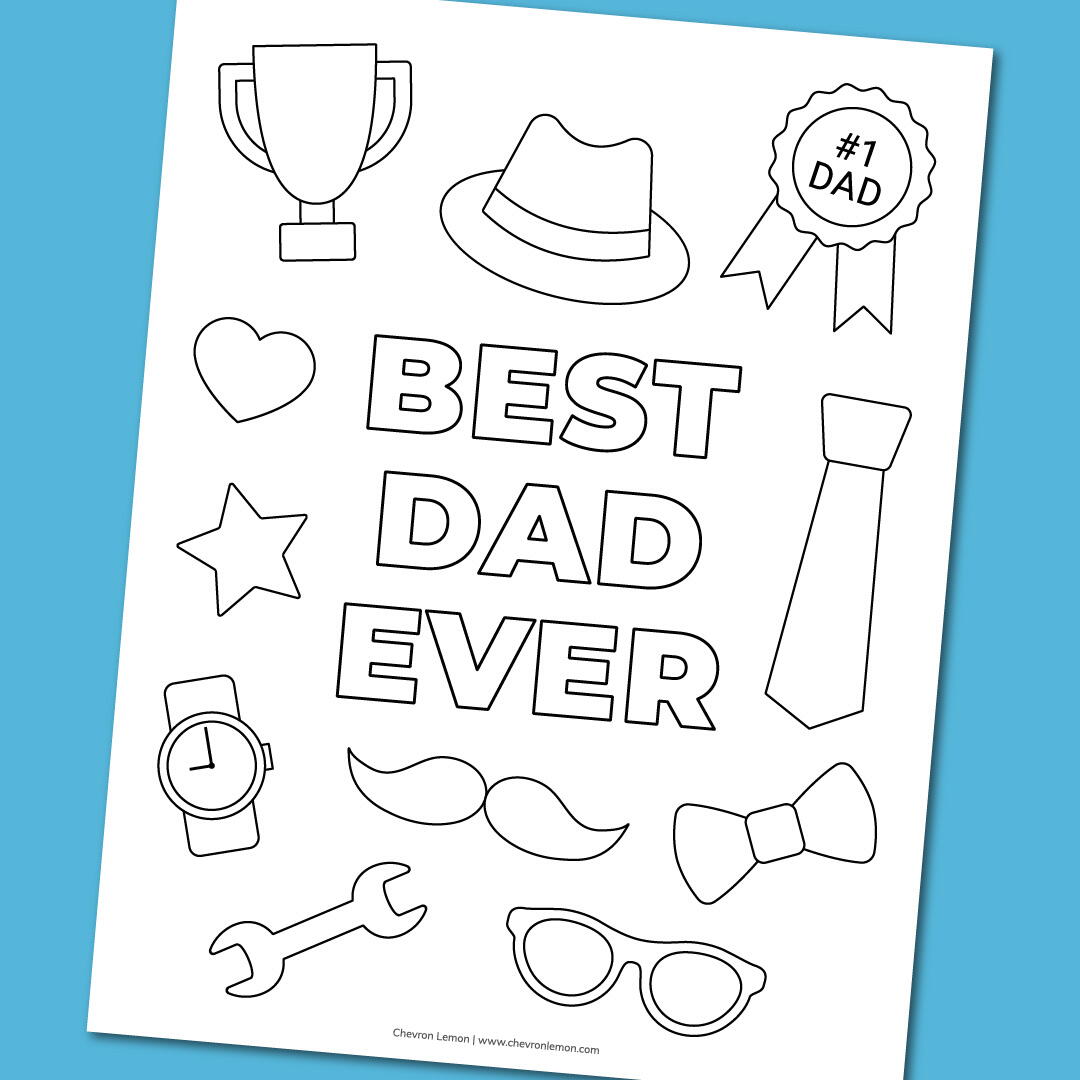 Printable Father’s Day Coloring Page | FaveCrafts.com