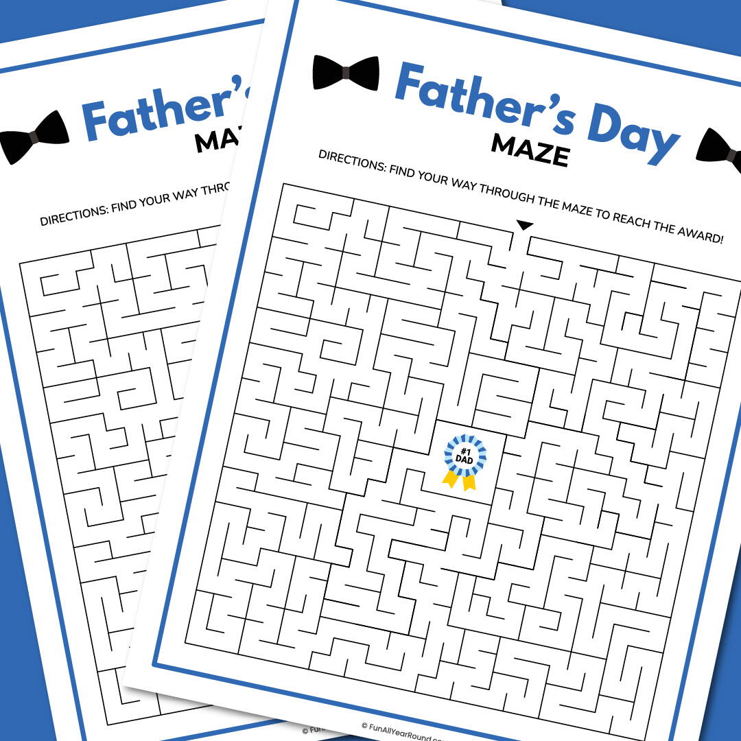 Father’s Day Maze | AllFreeKidsCrafts.com