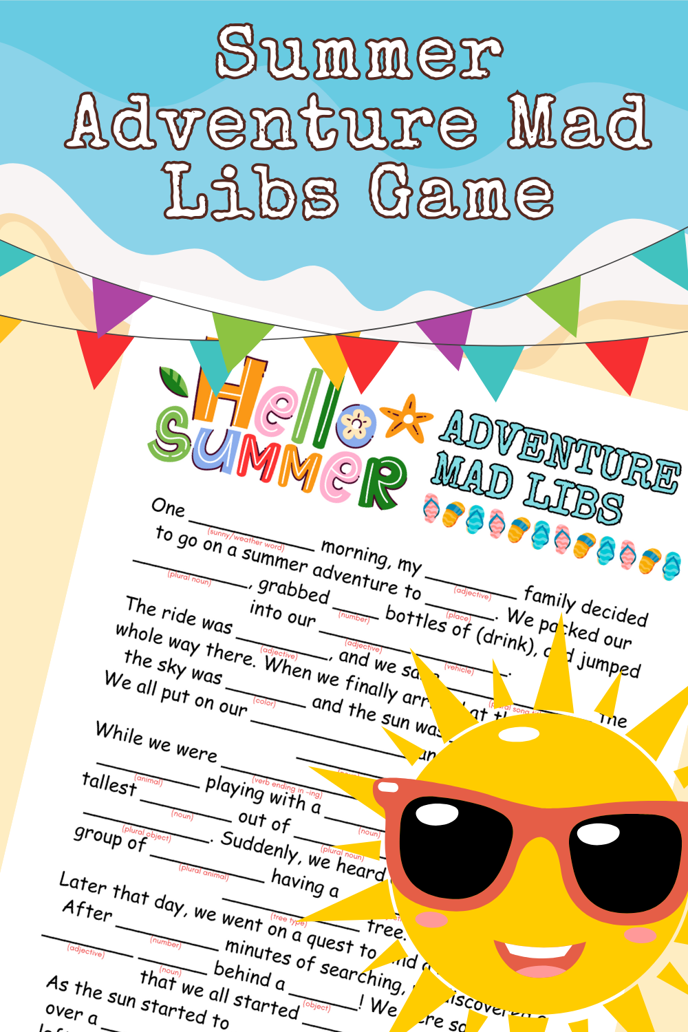 Free Printable Summer Mad Libs Game | AllFreeHolidayCrafts.com