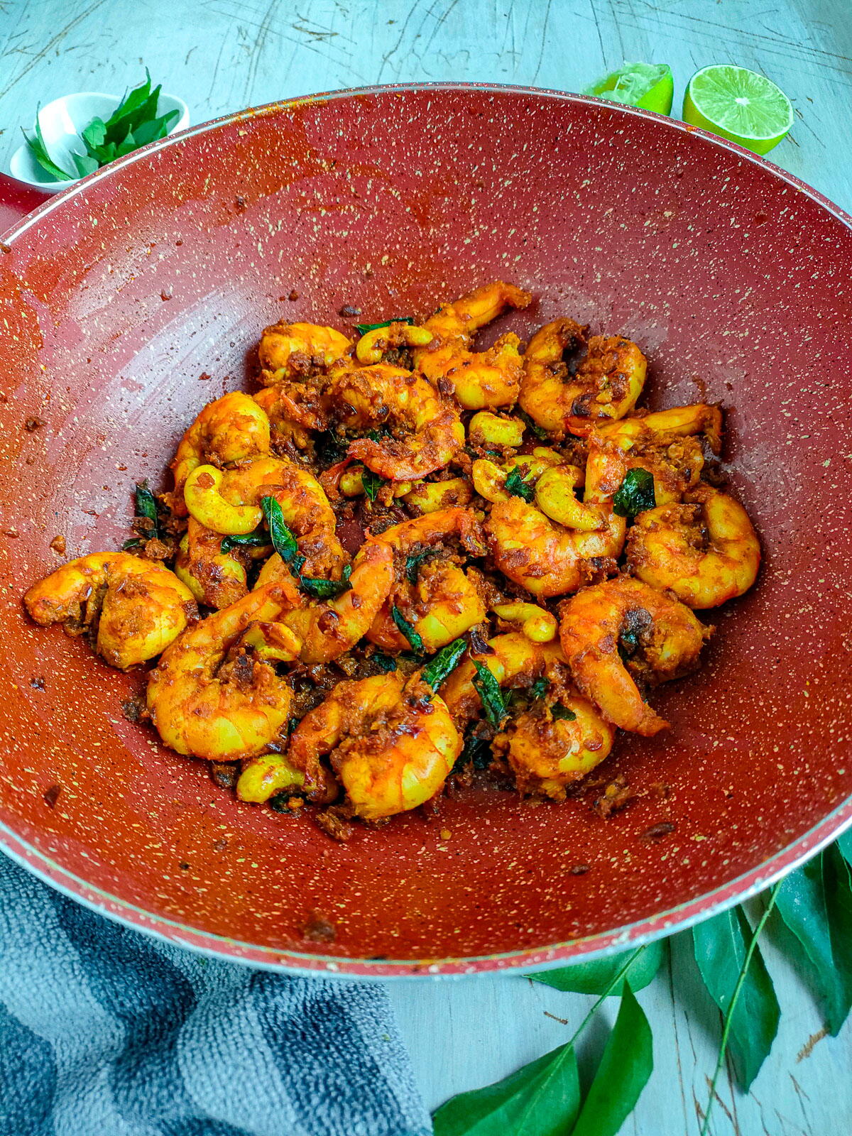 Simplified Kerala Prawn Roast | RecipeLion.com