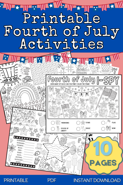10 Free Pages Of Printable Fourth Of July Activities | DIYIdeaCenter.com
