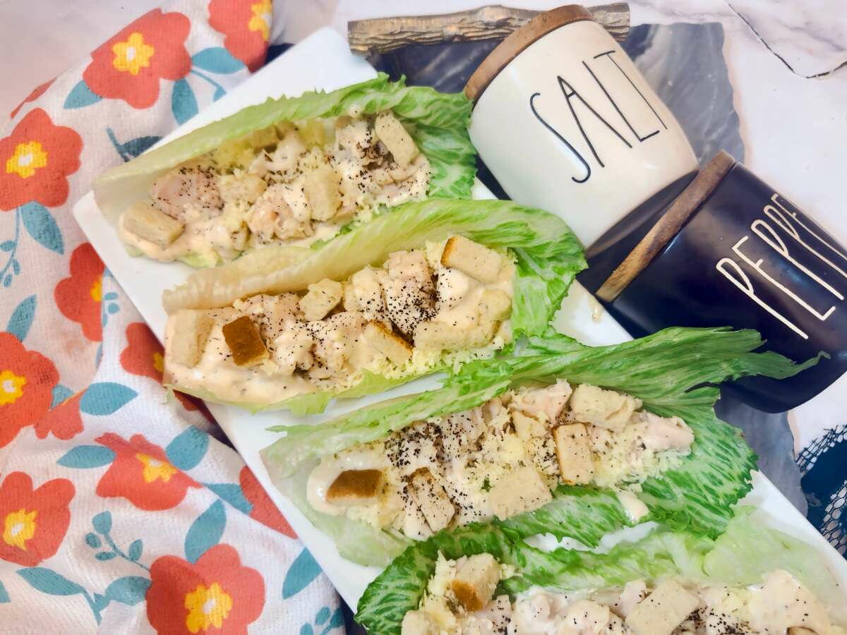 Summer Chicken Caesar Salad Wraps | FaveSouthernRecipes.com