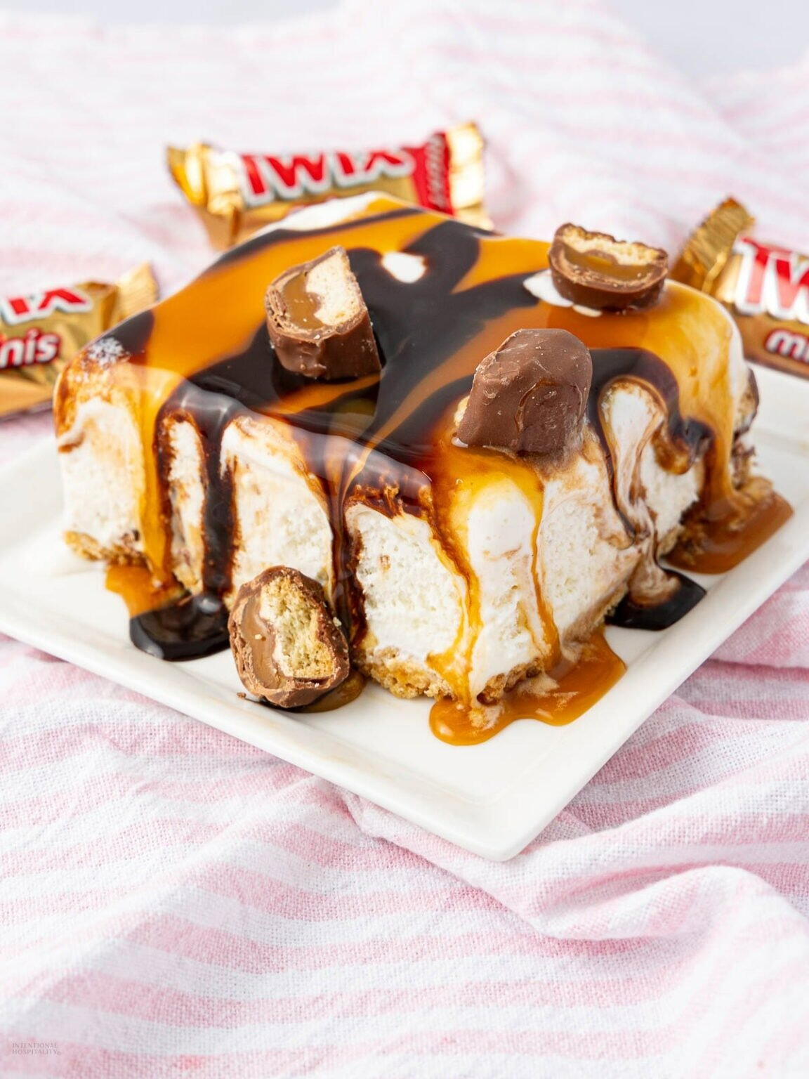 Twix Ice Cream Cake | TheBestDessertRecipes.com