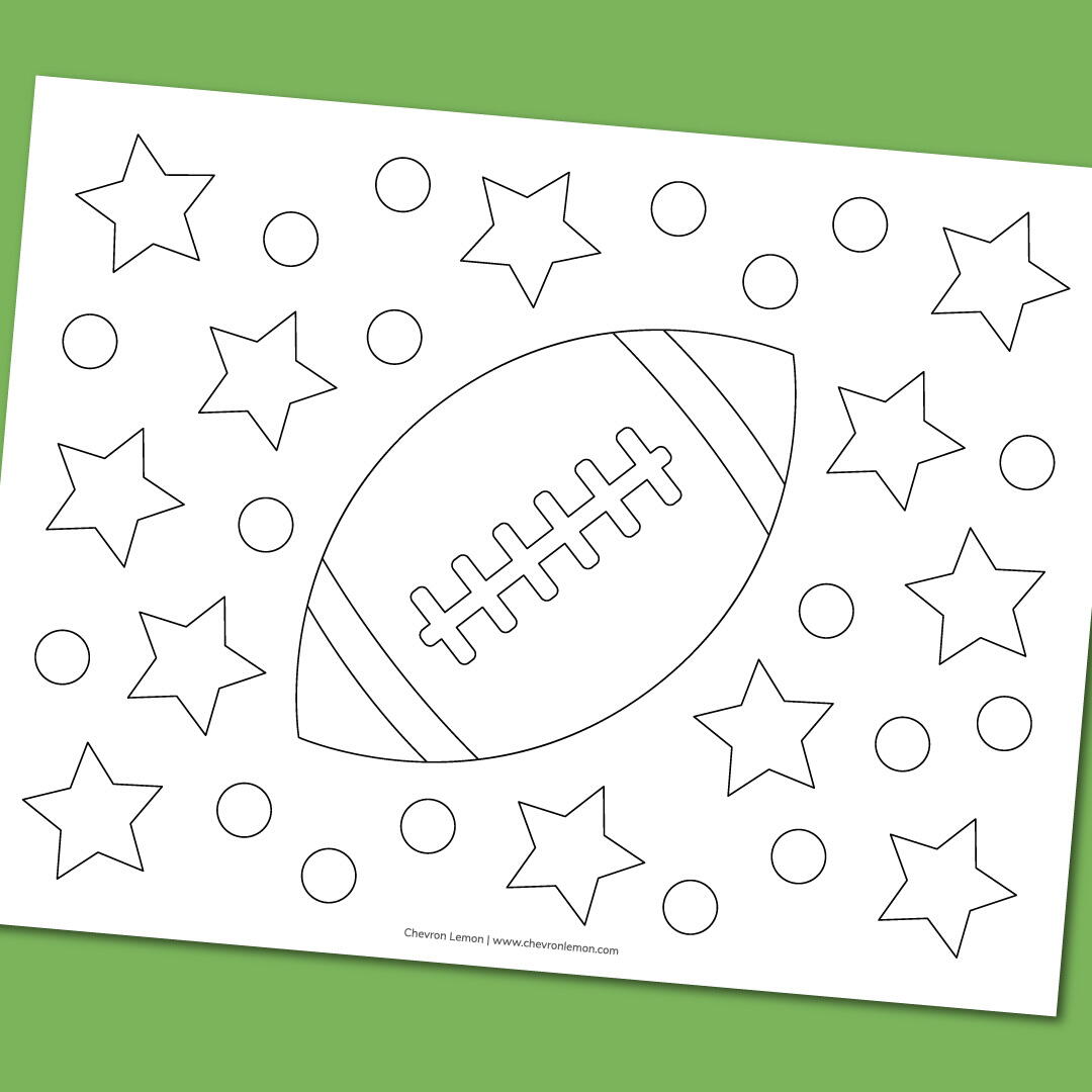 Printable Football Coloring Card | AllFreePaperCrafts.com