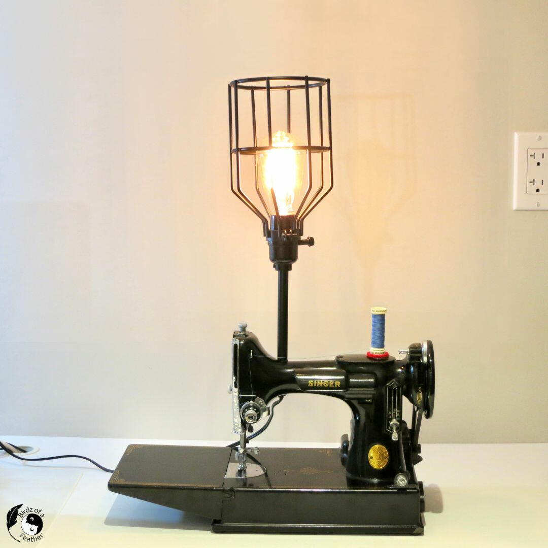 Sewing Machine Lamp | DIYIdeaCenter.com