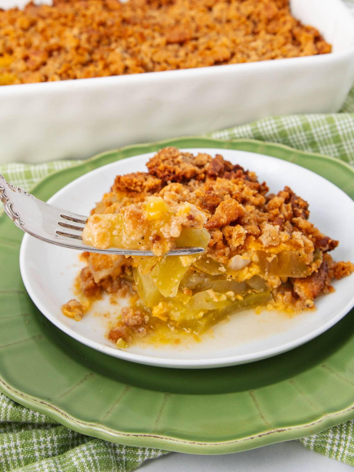 Creamy Cheesy Green Tomato Casserole Recipe | AllFreeCasseroleRecipes.com