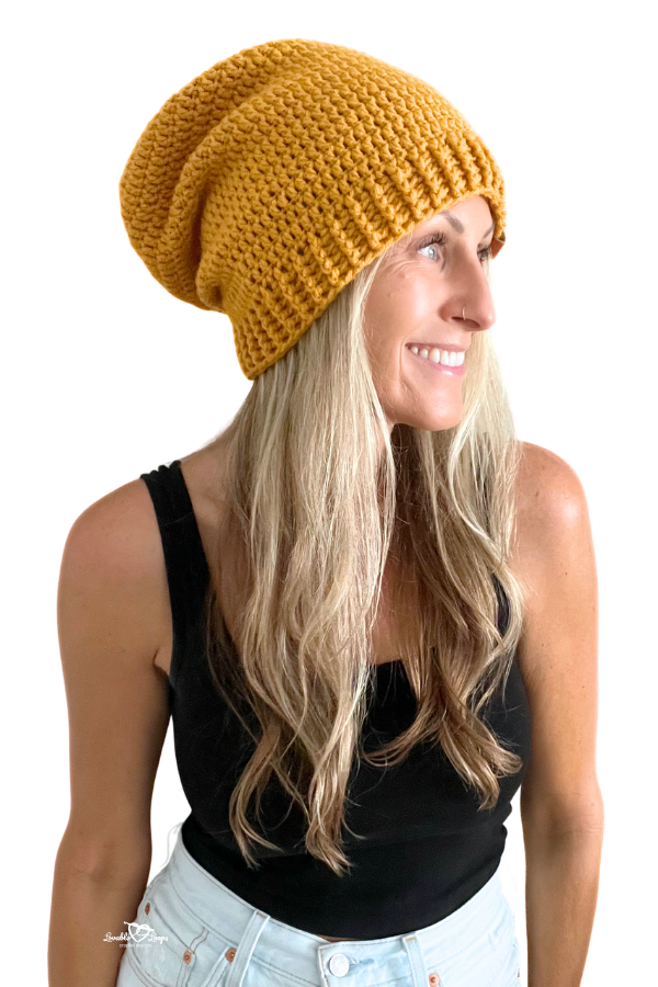 Easy Slouchy Beanie | AllFreeCrochet.com