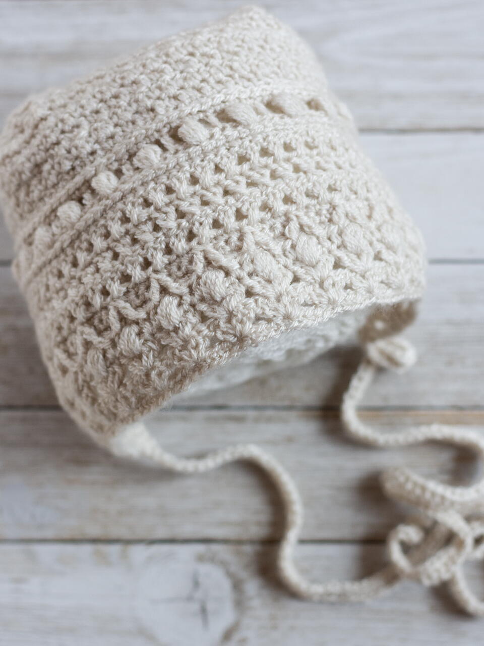 Modern Classic "t-shaped" Baby Bonnet | AllFreeCrochet.com