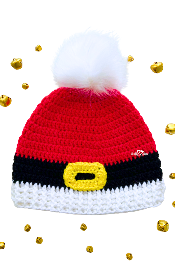 Santa Beanie | AllFreeCrochet.com