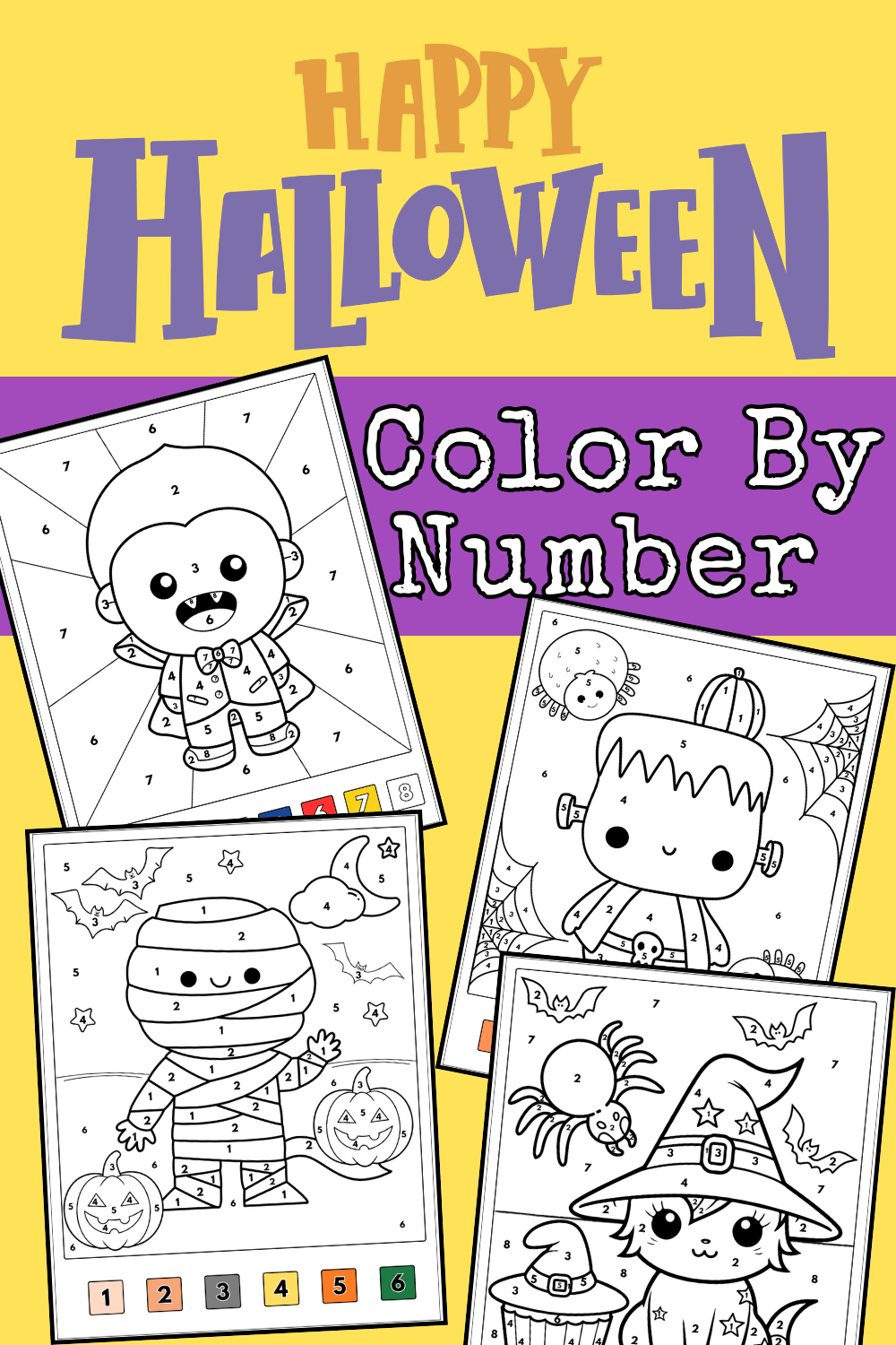15 Fangtastic Free Halloween Color By Number Pages For Kids ...