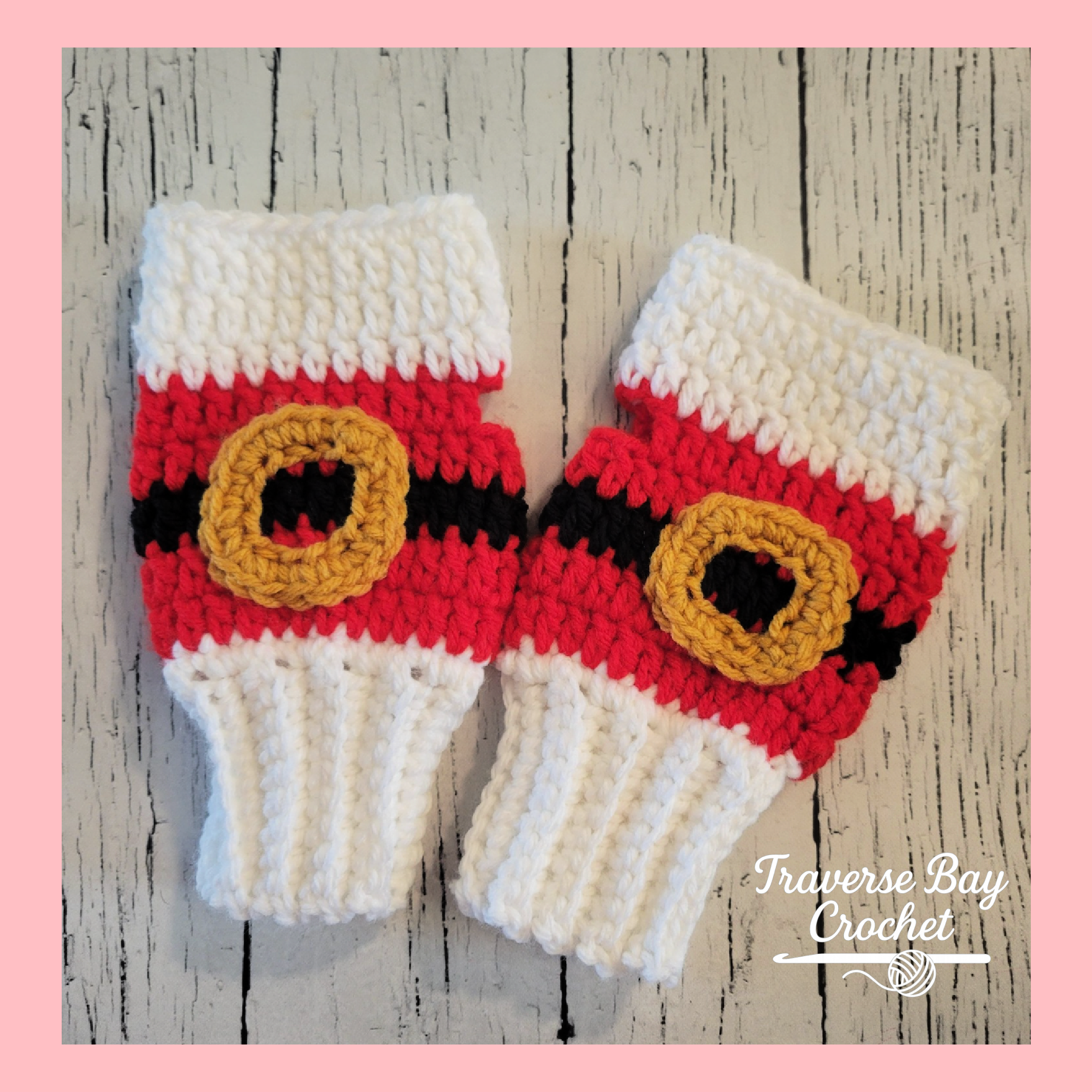 Santa Claus Fingerless Mittens | FaveCrafts.com