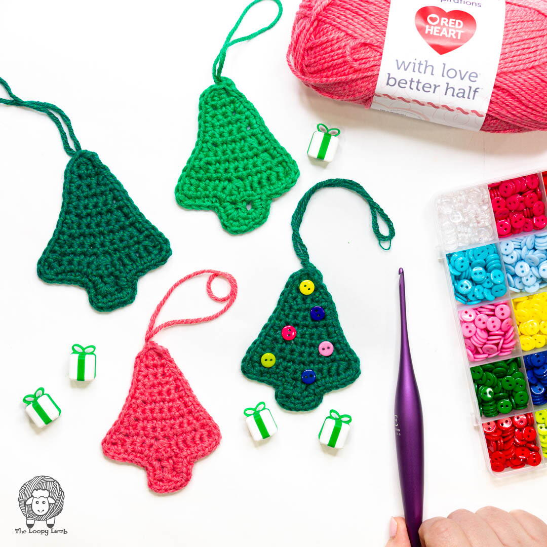 Mini Crochet Christmas Tree Ornament | FaveCrafts.com