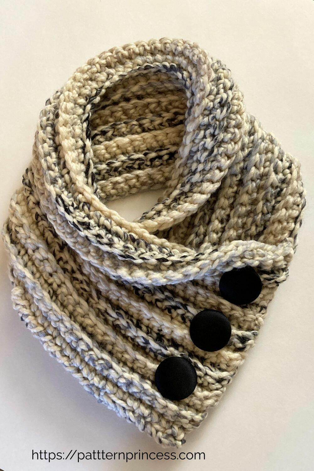 Cozy Crossroads Button Cowl | AllFreeCrochet.com