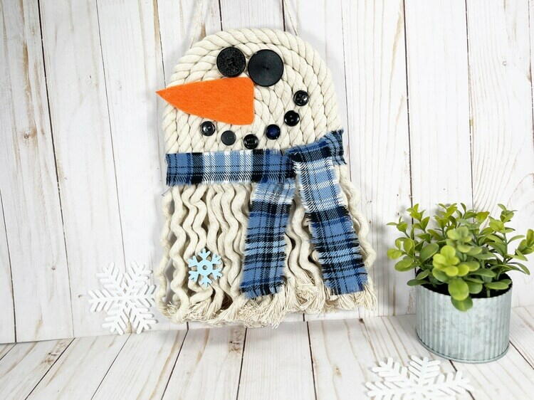 Snowman Rope Craft | AllFreeHolidayCrafts.com