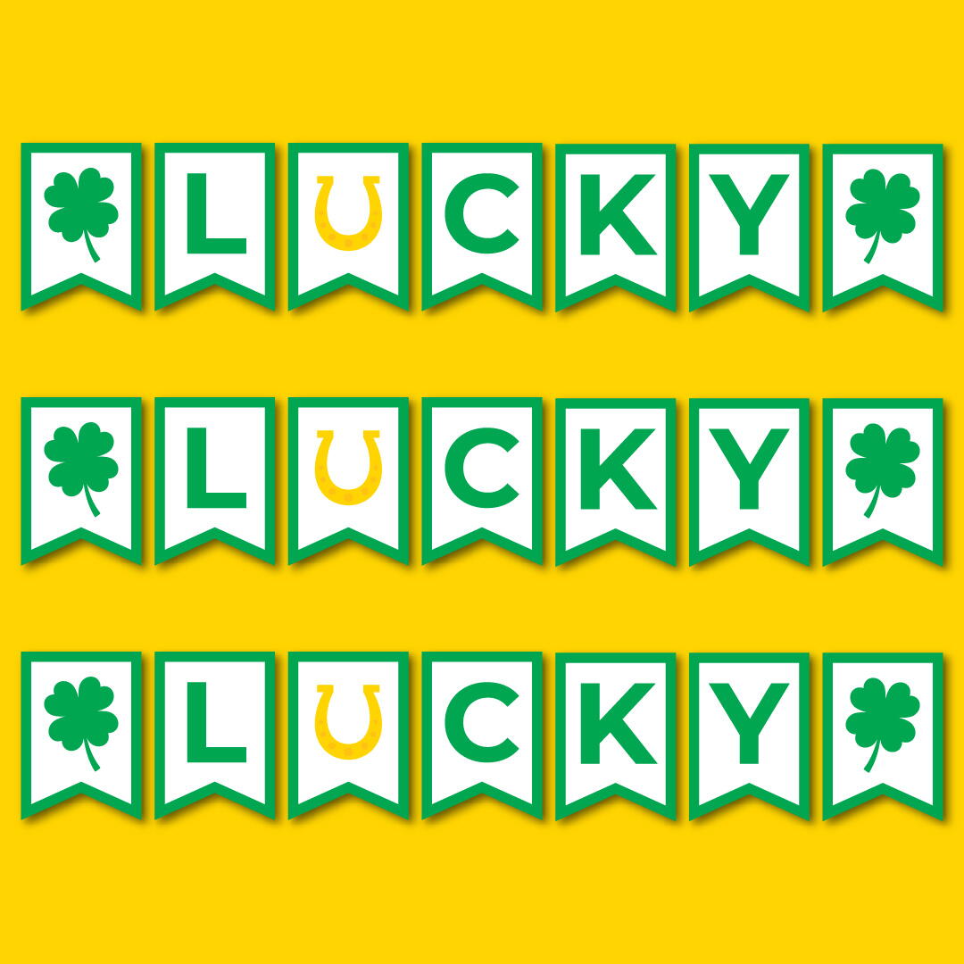 Lucky Banner | AllFreePaperCrafts.com