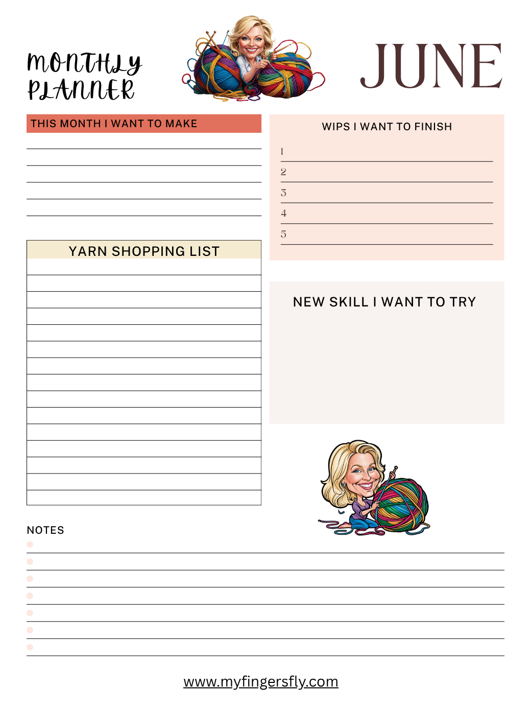 June Crochet Planner | AllFreeCrochet.com